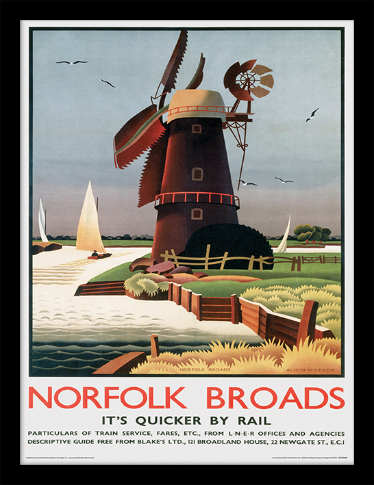 Norfolk (Windmill by Alison McKenzie) Framed 30 x 40cm Print | The Art ...