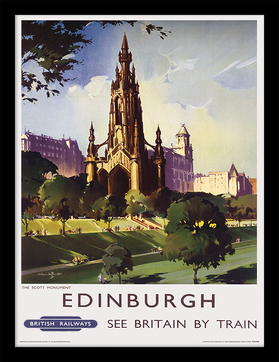 Edinburgh (The Scott Monument Claude Buckle) Framed 30 x 40cm Print ...