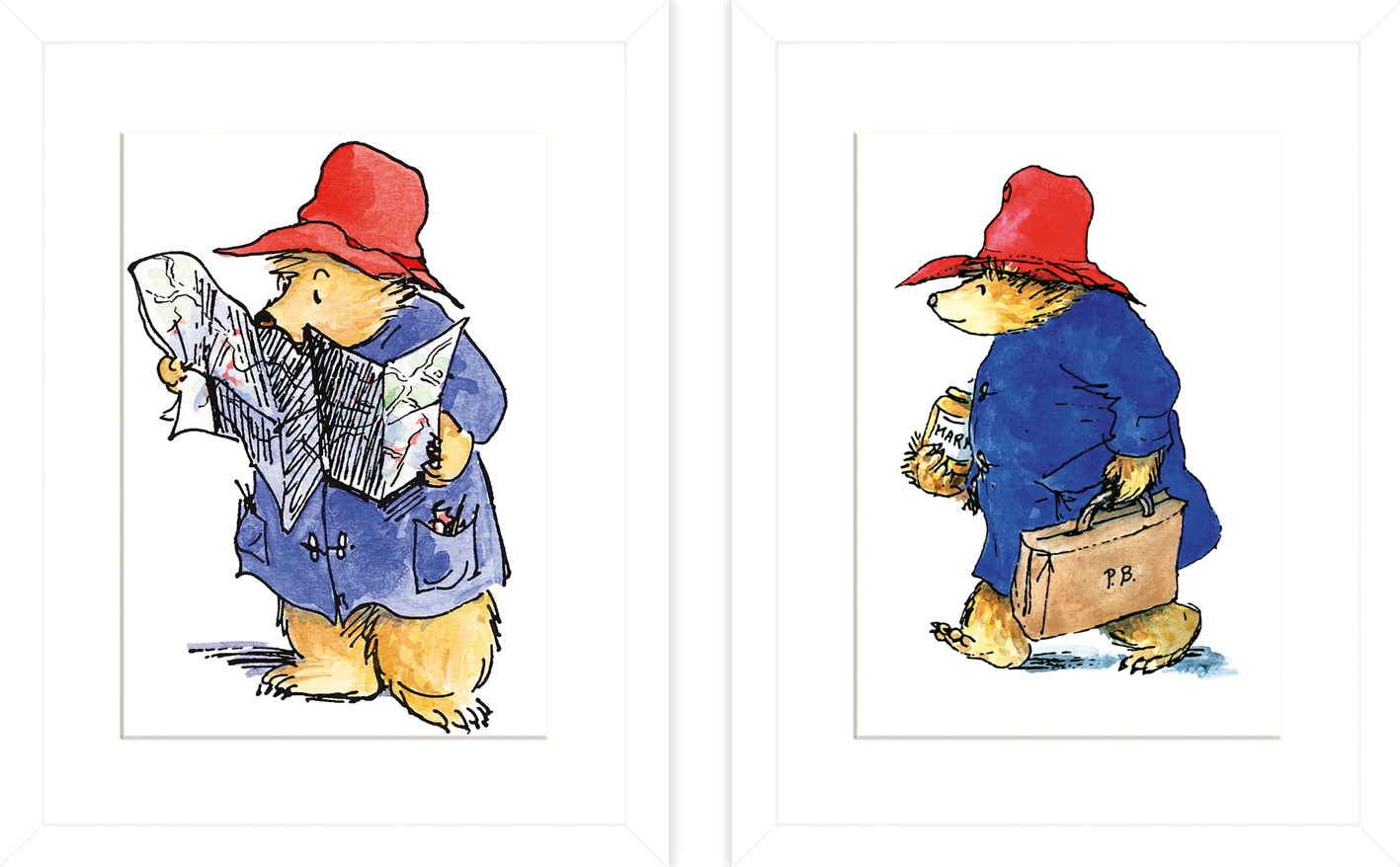 Paddington Bear (Classic Paddington / Lost Bear) White Frame Framed ...