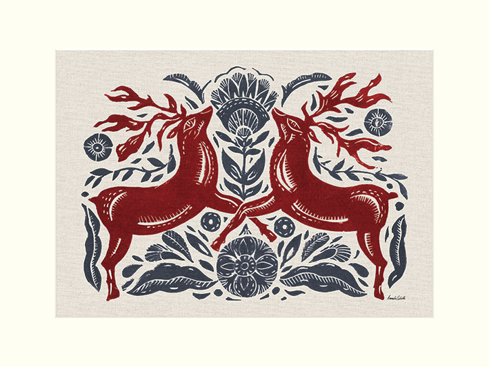 Amanda Colville (Leaping Folk Deer) Canvas Print | The Art Group