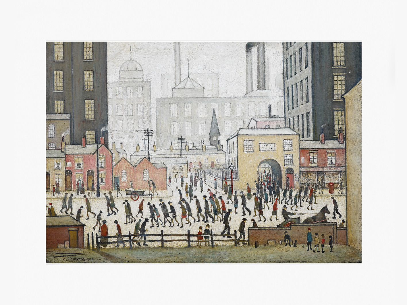 L.S. Lowry (Coming From The Mill, 1930) Mounted Print | The Art Group