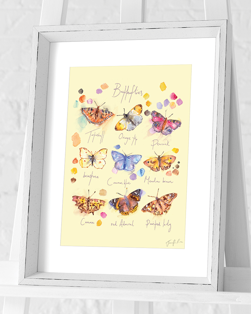 Jennifer Rose (Butterflies) Pre-Framed Art Print | The Art Group