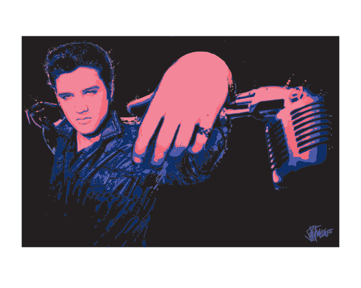 Elvis Presley (Microphone) Art Print | The Art Group