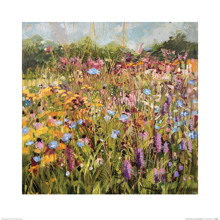 Anne-Marie Butlin (Summer Field with Scabious) Art Print | The Art Group