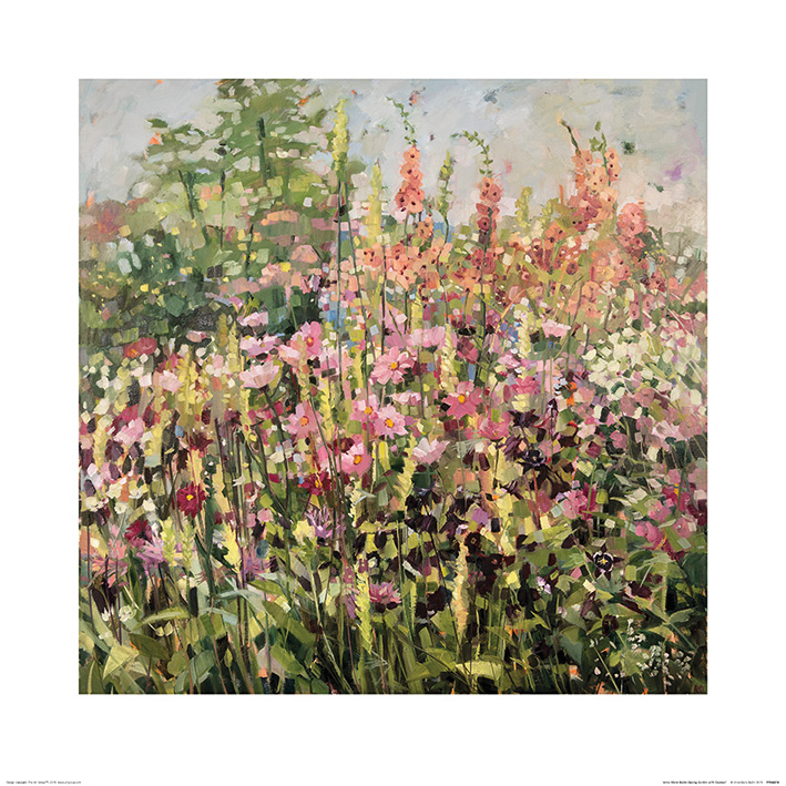 Anne-Marie Butlin (Spring Garden with Cosmos) Pre-Framed Art Print ...
