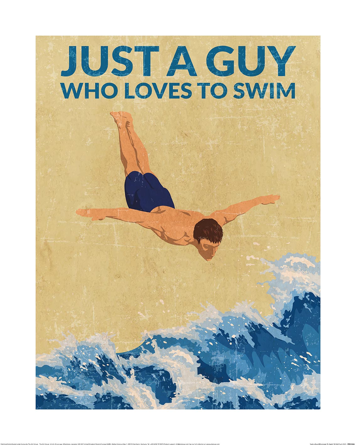 WallChart (Just a Guy Who Loves To Swim) Art Print | The Art Group
