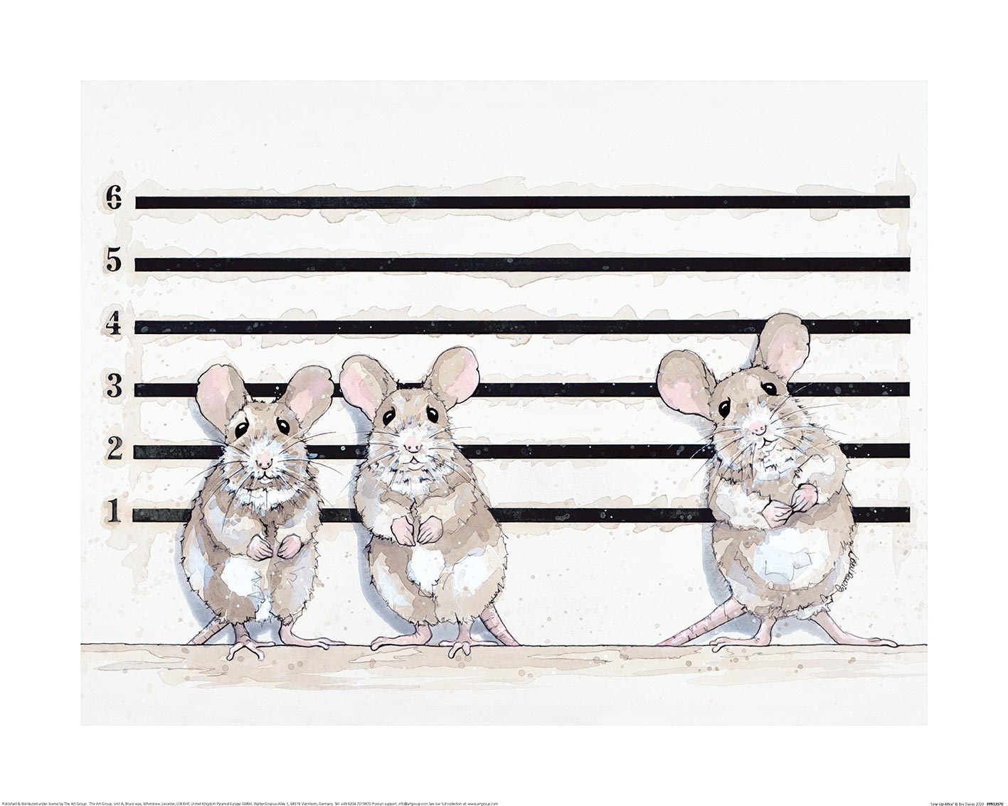 Bev Davies (Line Up-Mice) Art Print | The Art Group