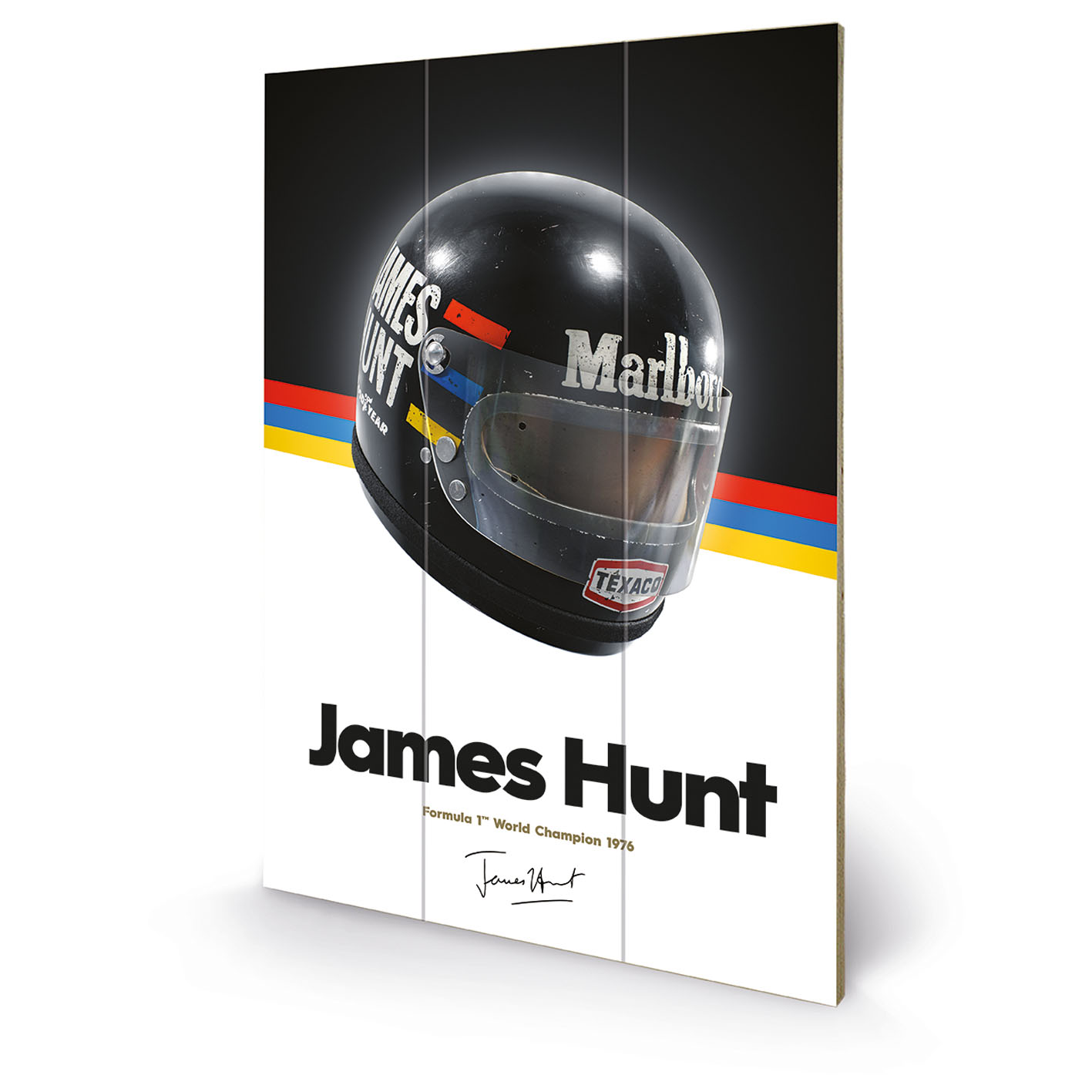 James Hunt (Helmet 1976) Wood Print | The Art Group