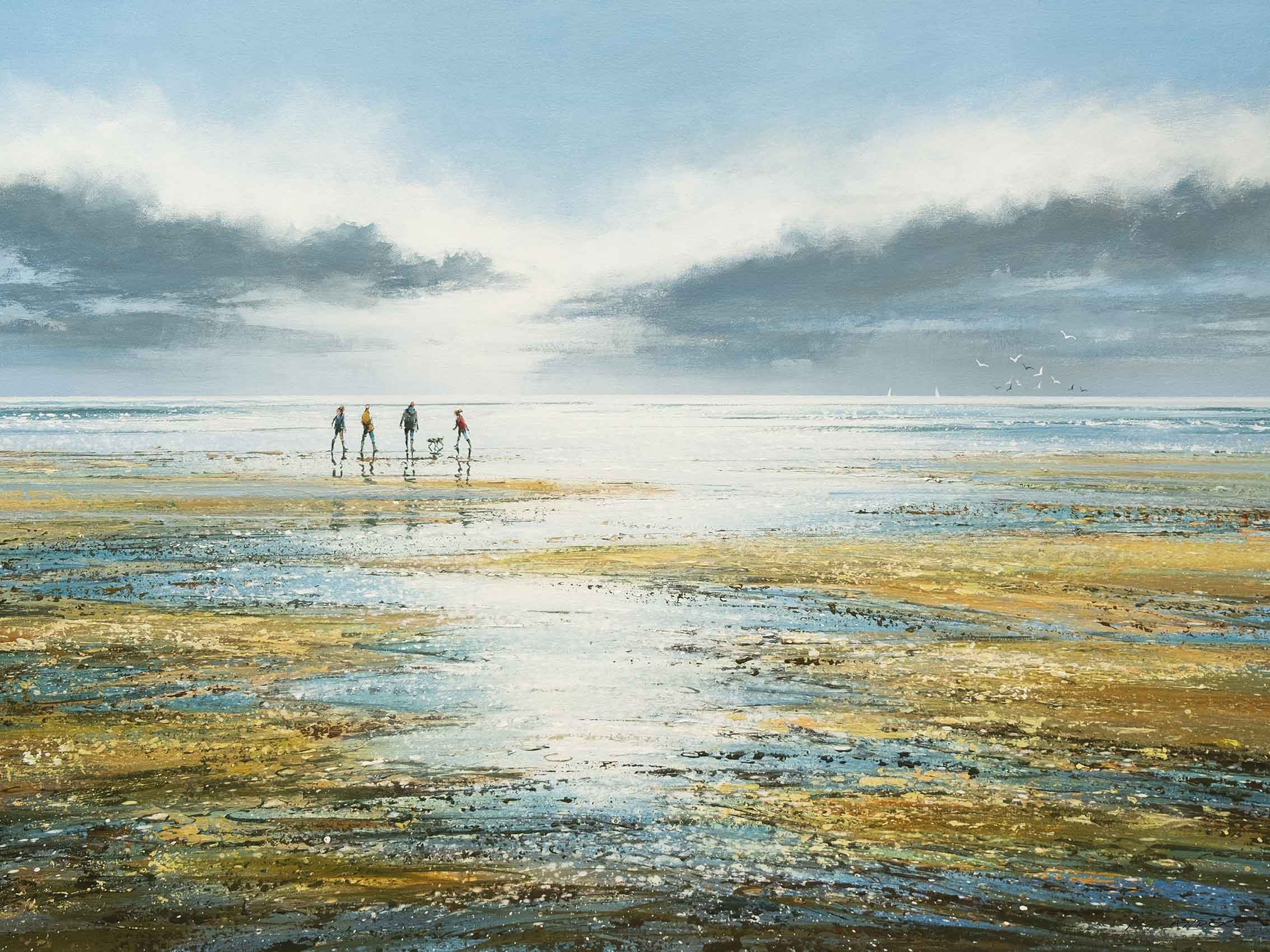 Michael Sanders (A Walk on the Beach) Canvas Print | The Art Group