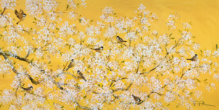 Fletcher Prentice (Blossom On Yellow) Art Print | The Art Group
