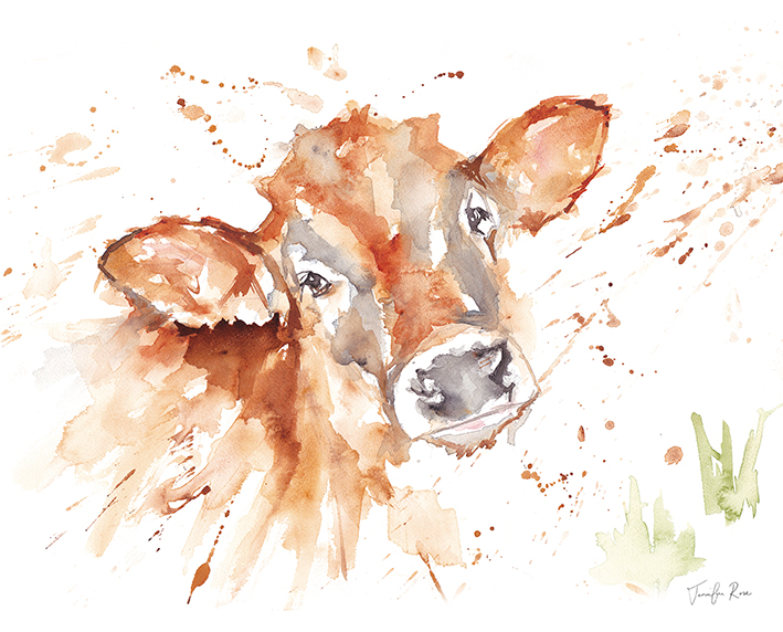 Jennifer Rose (Calf Cuteness) Mounted Print | The Art Group