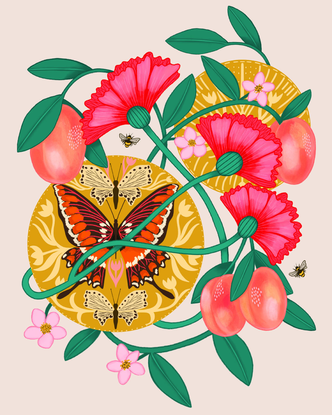 Nina Pace (Apricots) Canvas Print | The Art Group