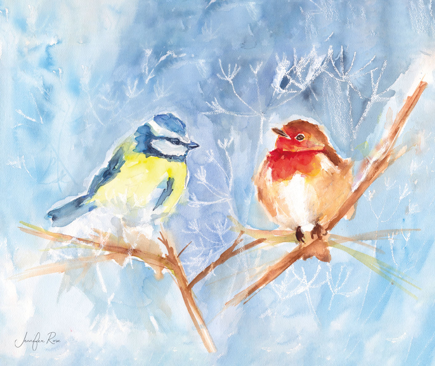 Jennifer Rose (Garden Birds Winter) Canvas Print | The Art Group