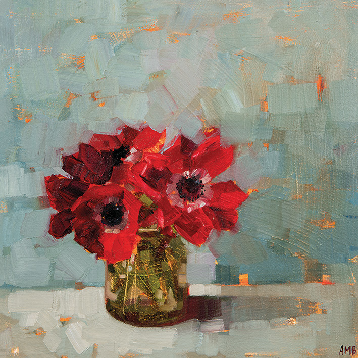 Anne-Marie Butlin (Red Anemones) Canvas Print | The Art Group
