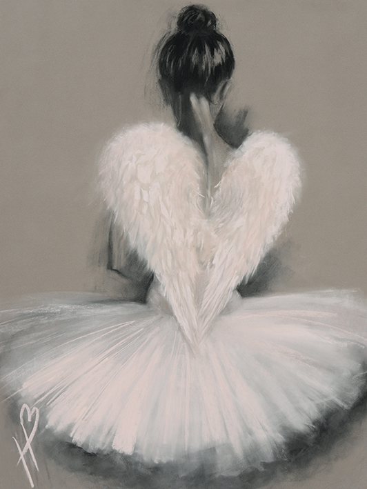 Hazel Bowman (Angel Wings) Pre-Framed Art Print | The Art Group