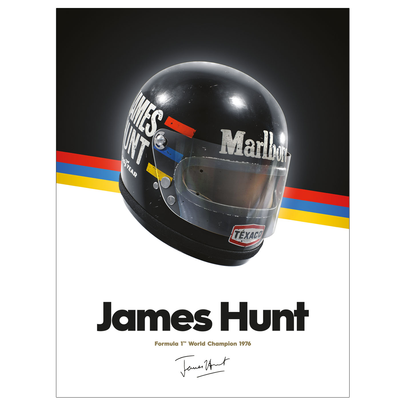 James Hunt (Helmet 1976) Canvas Print | The Art Group