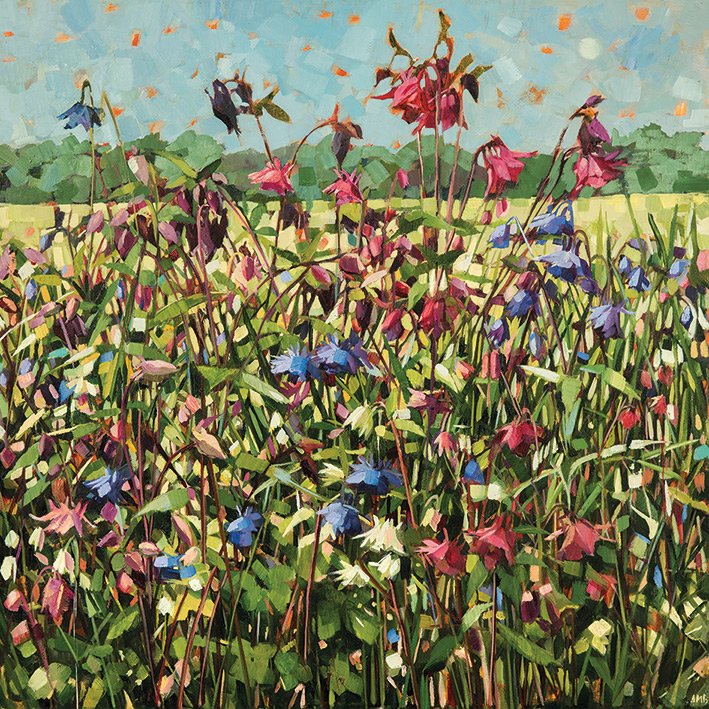 Anne-Marie Butlin (Aquilegia) Canvas Print | The Art Group