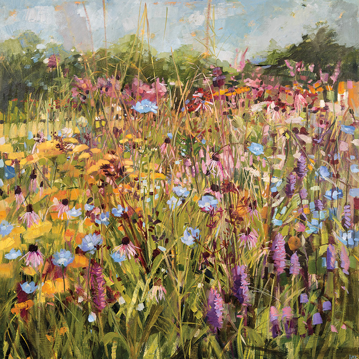 Anne-Marie Butlin (Summer Field with Scabious) Pre-Framed Art Print ...
